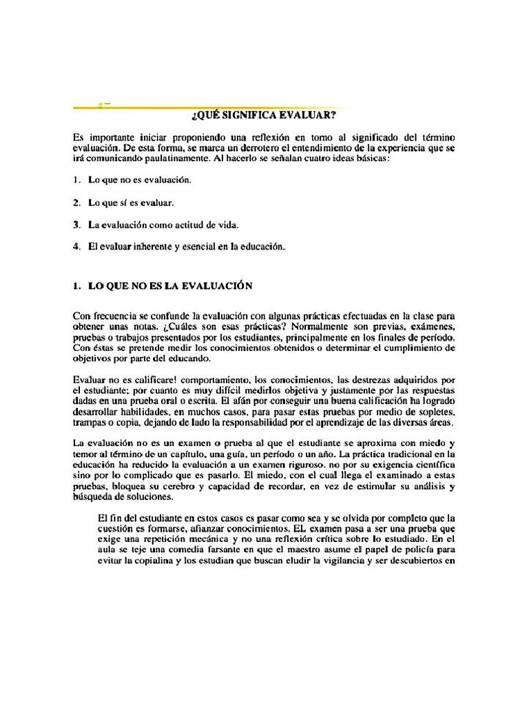 Que Es Evaluar | PDF