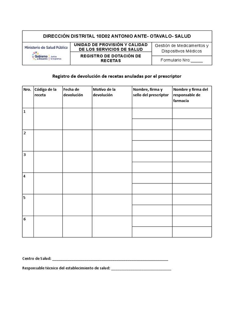 Registro de Devolución | PDF