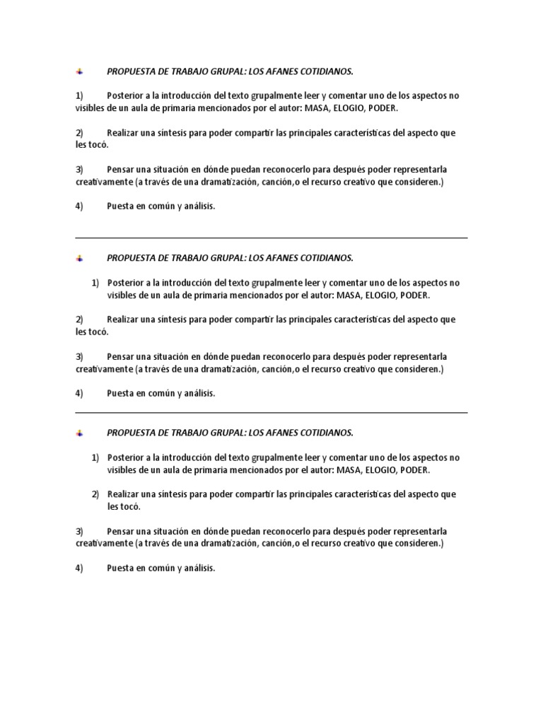 Taller Afanes Cotidianos | PDF