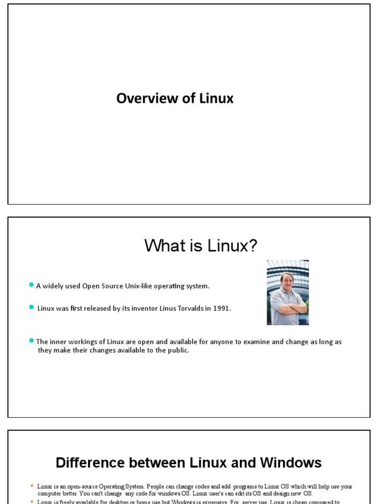 1-Overview of Linux | PDF | Linux | Software Development