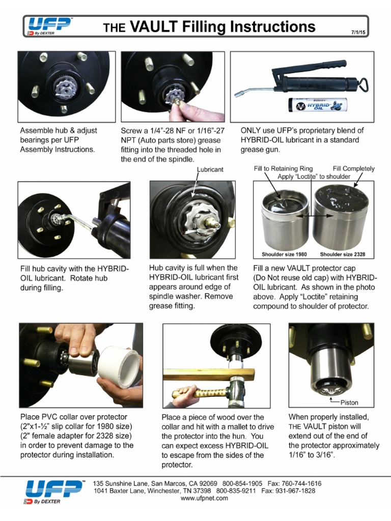 The VAULT Filling Inst 07-02-15.Psd | PDF
