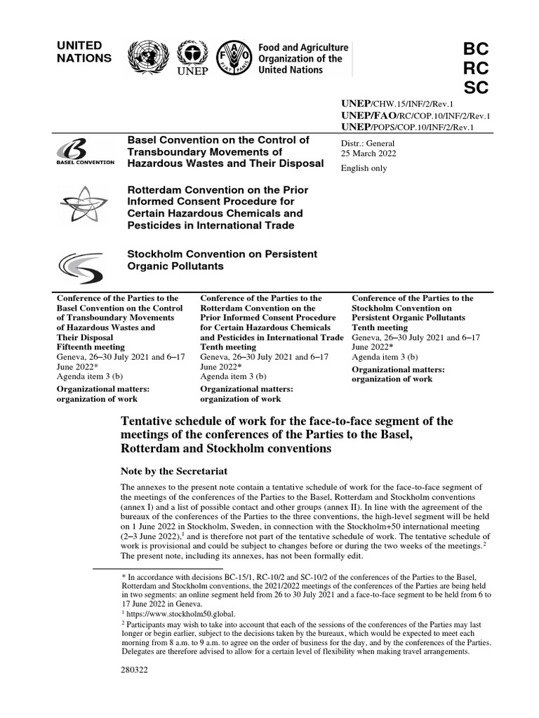 UNEP CHW.15 INF 2 Rev.1.English | PDF | Natural Environment | Pollution