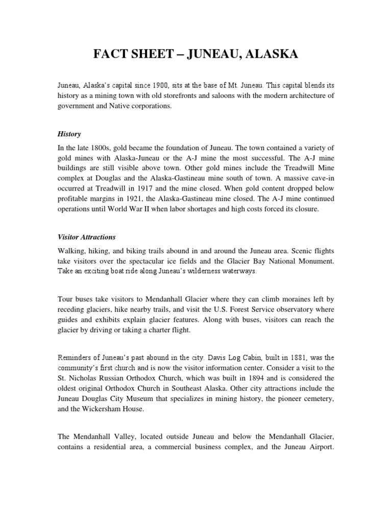 Alaska Fact Sheet EDITED | PDF | Alaska