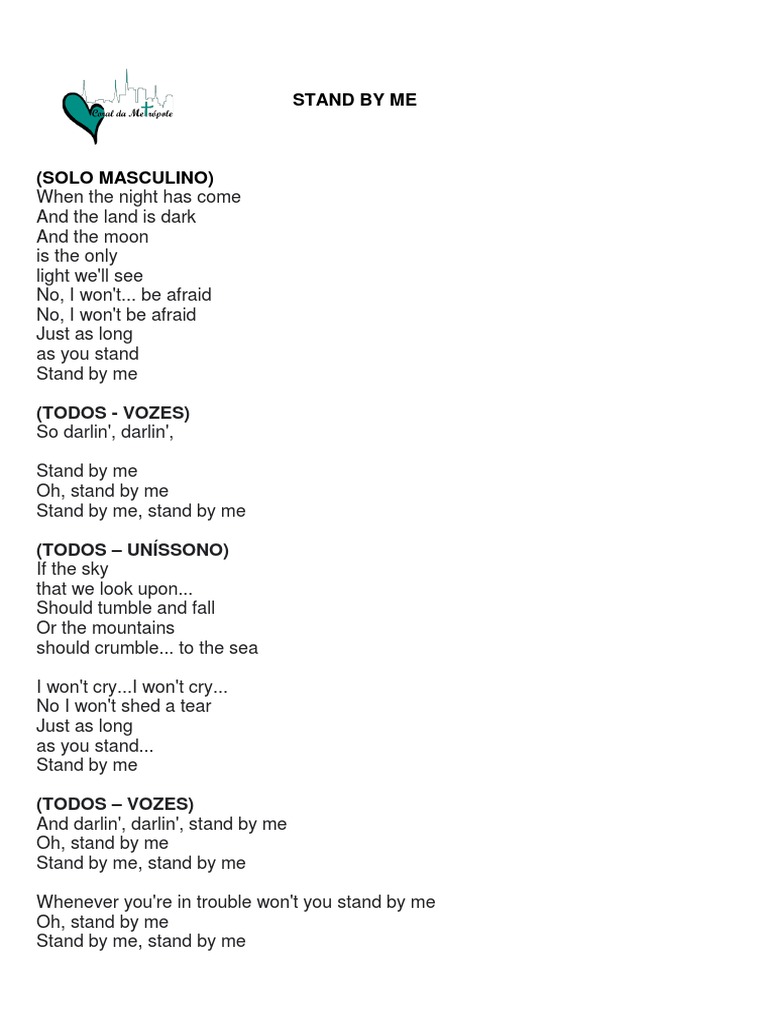 Stand by Me - LETRA | PDF | Poetry