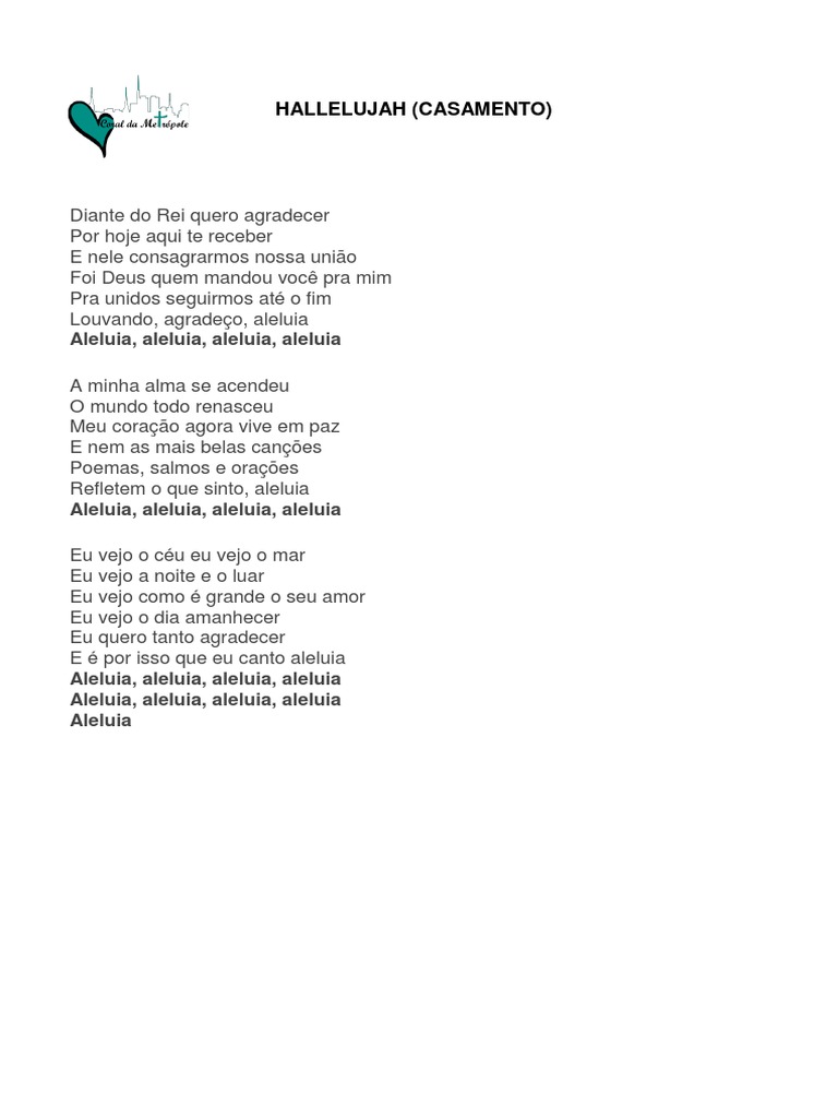 Hallelujah - Letra | PDF