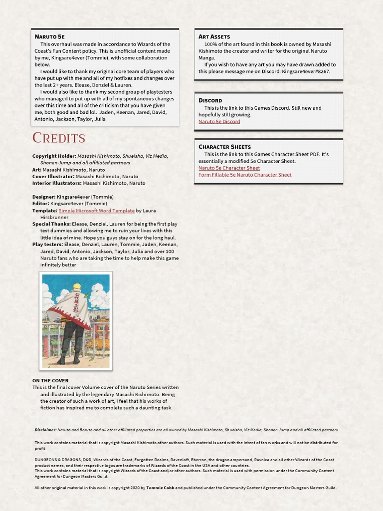 Naruto 5e Full Document 2 | PDF