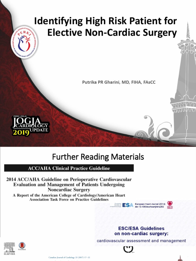 Identifying High Risk Patient For Elective Non Cardiac Surgery | PDF