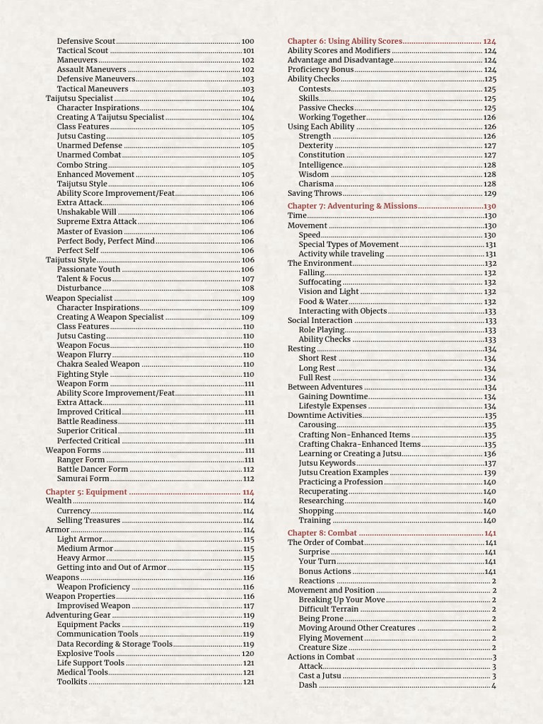 Naruto 5e Full Document 5 | PDF