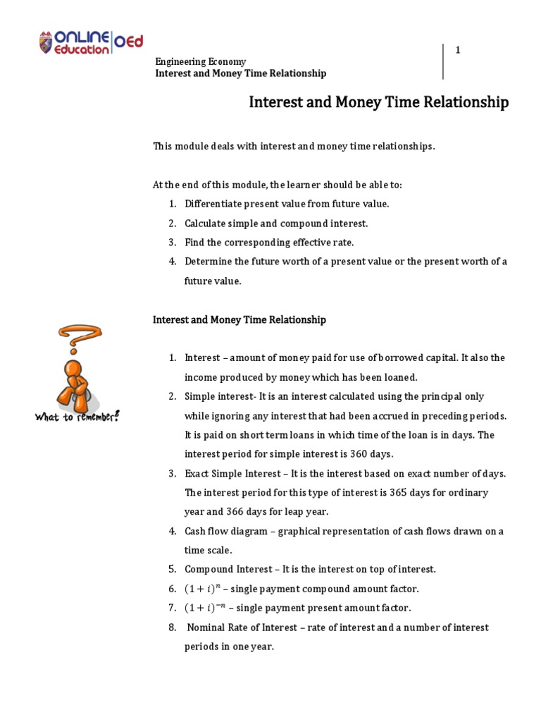 Interest and Money Time Relationship | PDF | Interest | Present Value