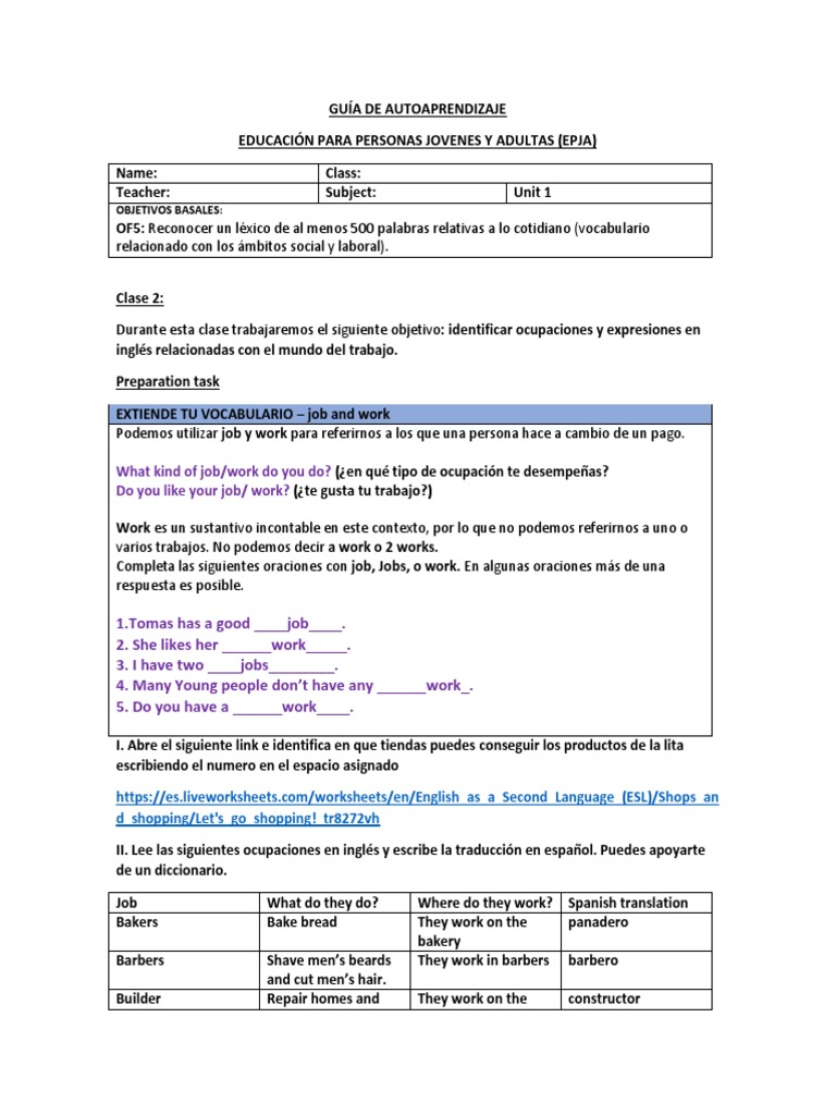 Guia Ingles 3 Medio | PDF | Gramática | Lingüística