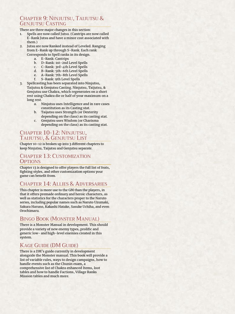 Naruto 5e Full Document 9 | PDF