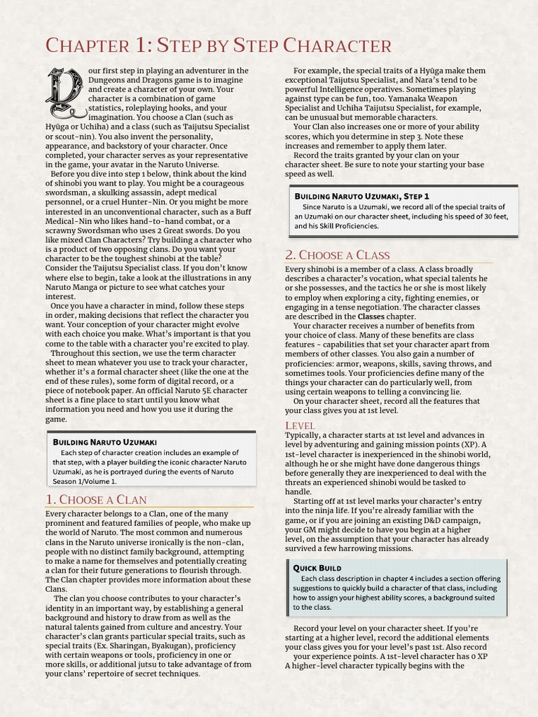 Naruto 5e Full Document 10 | PDF | Ninja