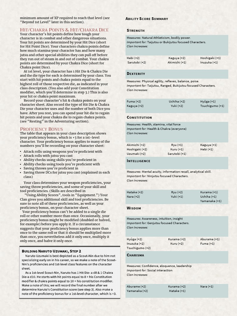 RPG Character Creation Guide | PDF