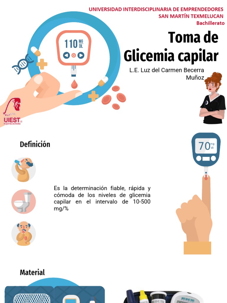 Unidad 4 Toma de Glicemia Capilar | PDF | Medicina CLINICA | Especialidades Medicas