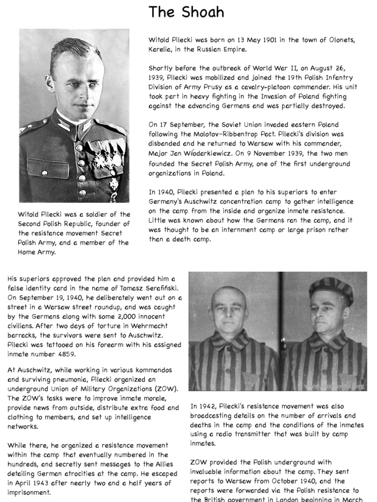 Witold Pilecki: Auschwitz Resistance | PDF | World War II | Politics Of ...