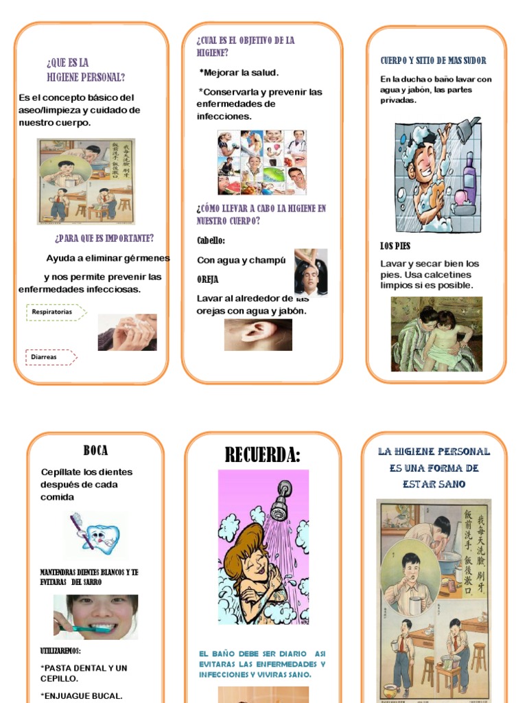 Triptico de La Higiene Personal | PDF