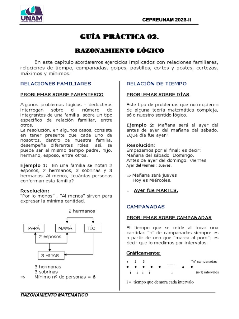 Guia Practica 02 Razonamiento Logico | PDF | Kilogramo