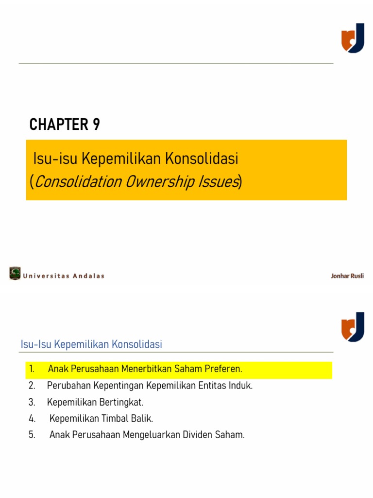 C09-1-Isu Kepemilikan Konsolidasi | PDF