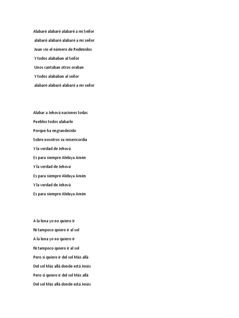 Alabaré Alabaré Alabaré A Mi Señor | PDF | Cristo (título) | Jesús