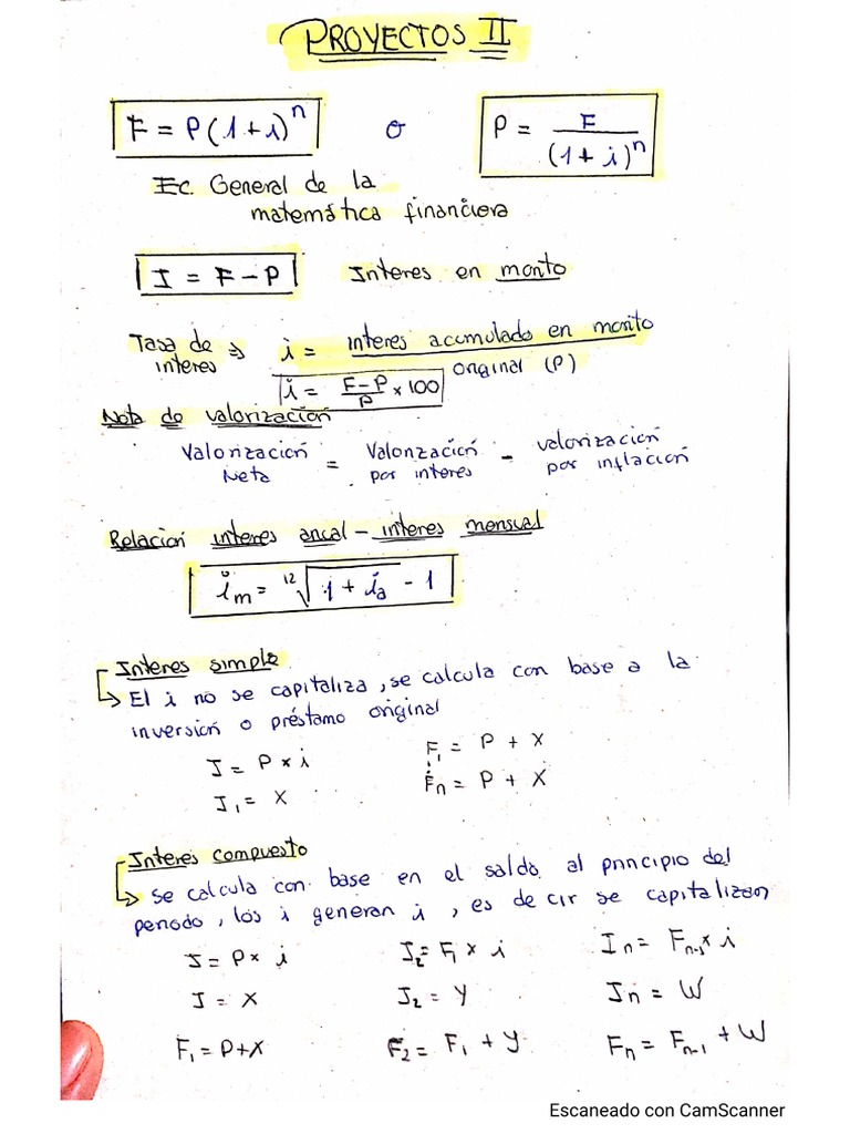 Formulario Proyectos II | PDF