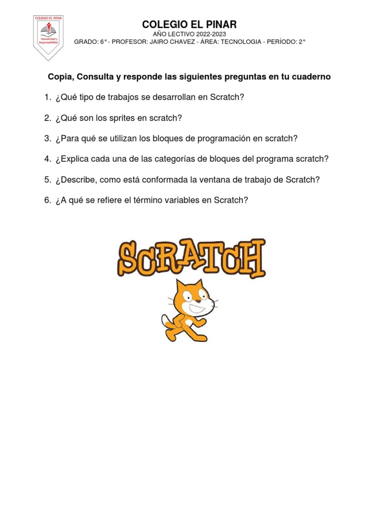 Introducción a Scratch: sus componentes y funcionalidades básicas | PDF