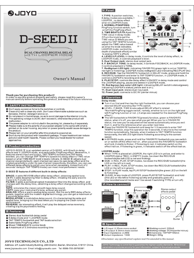 D-seed II 说明书manual | PDF