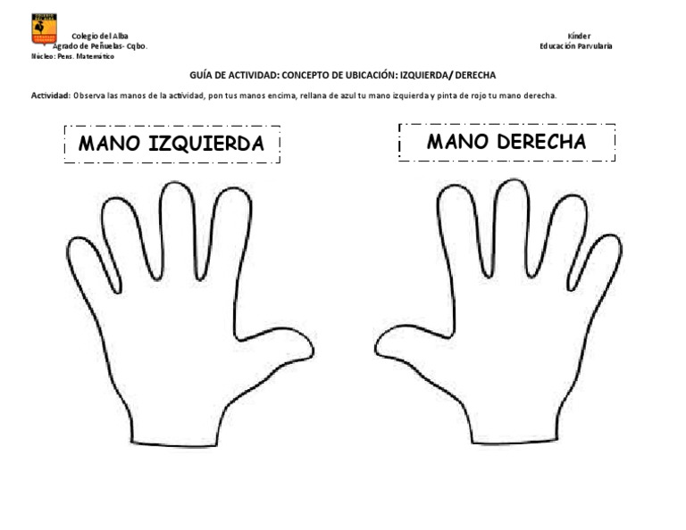 Actividad Izquierda y Derecha en Kínder | PDF