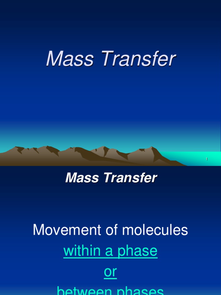 Mass Transfer | PDF