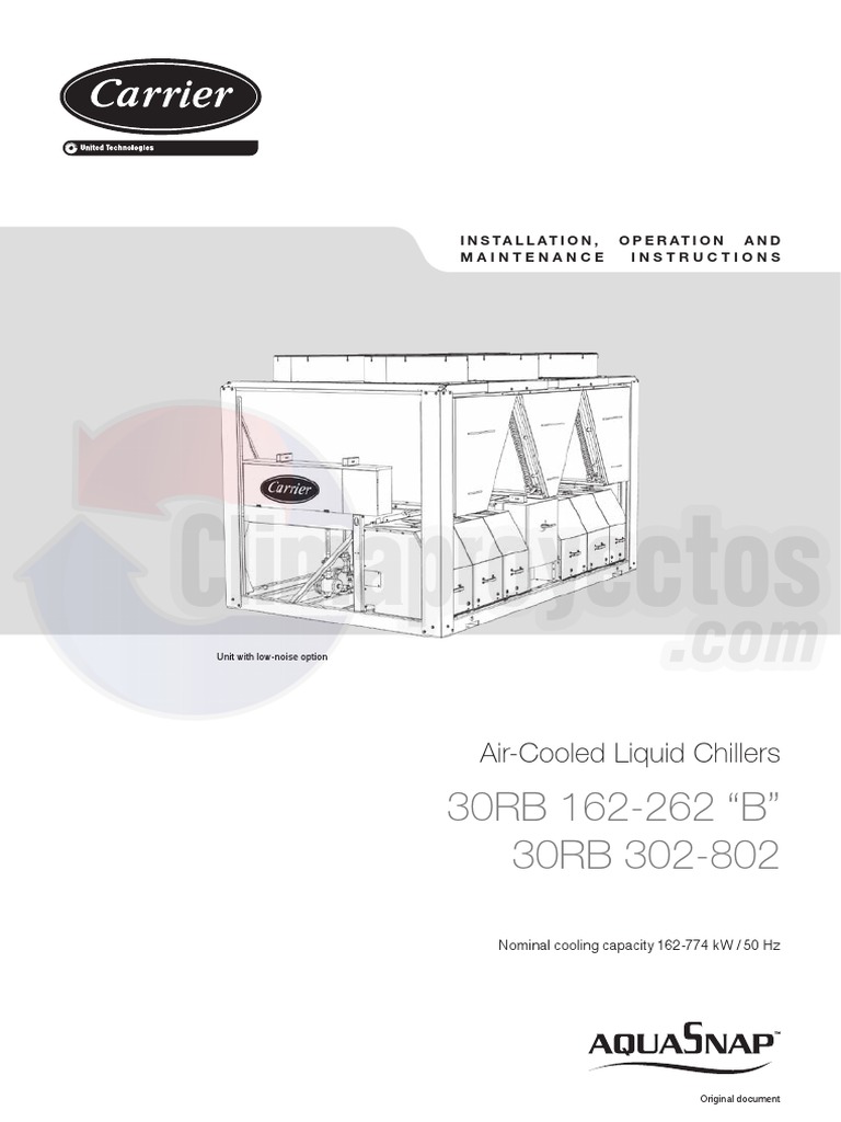 30RB 162-262 "B" 30RB 302-802: Air-Cooled Liquid Chillers | PDF ...