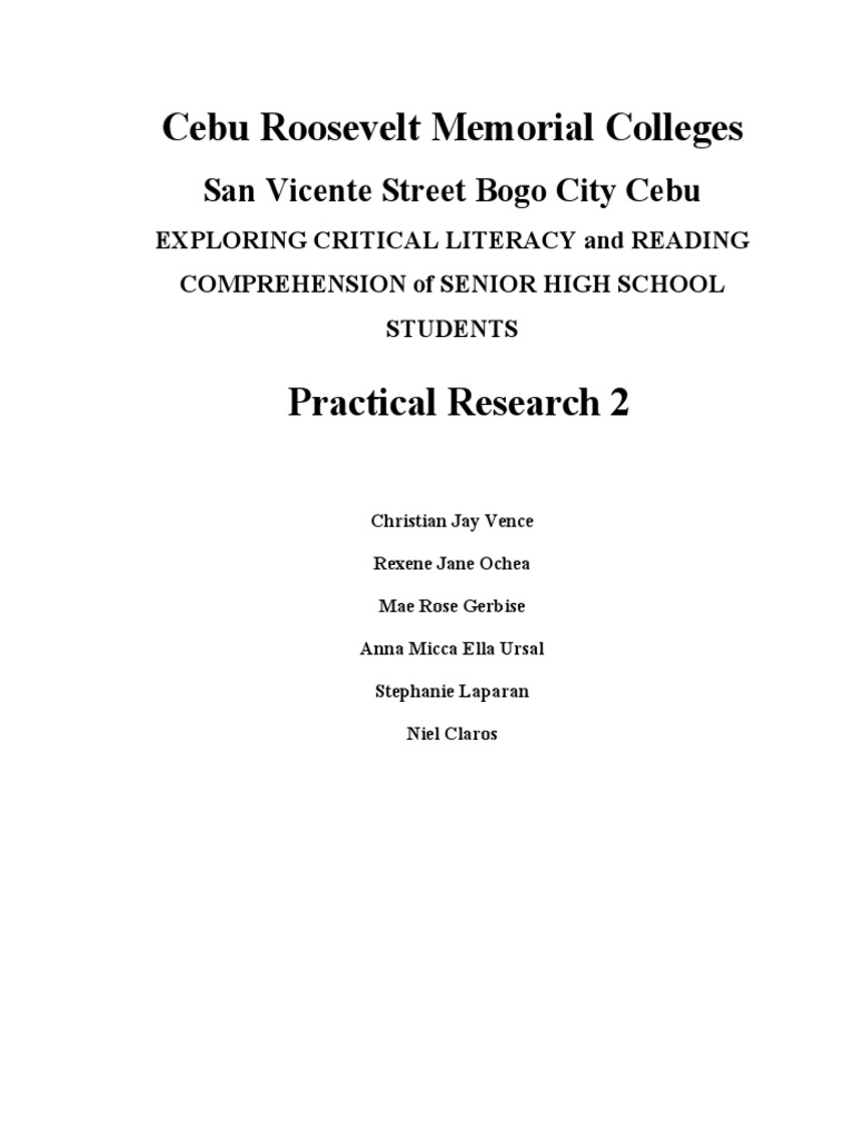 Chapter 1 PR Revised | PDF | Reading Comprehension | Thought