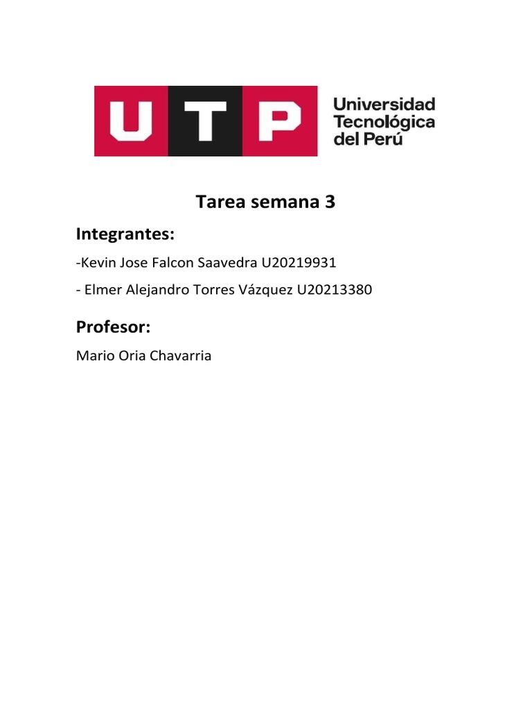 Tarea Semana 3: Ejercicios Propuestos | PDF
