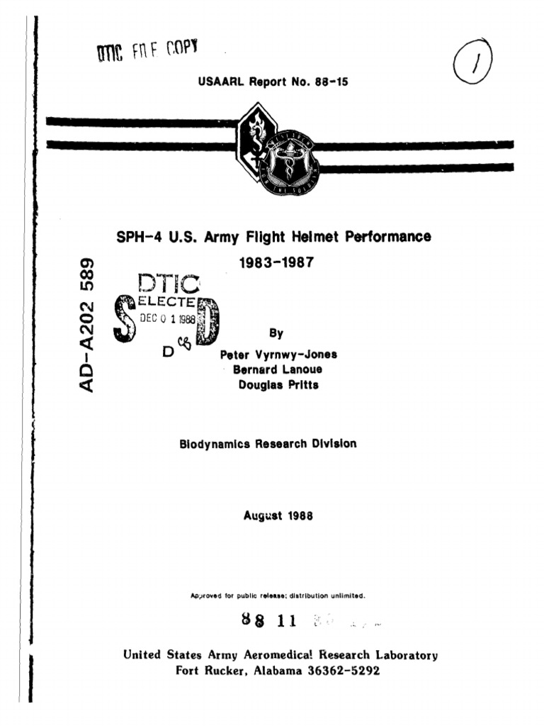 Dtict: SPH-4 U.S. Army Flight Helmet Performance | PDF