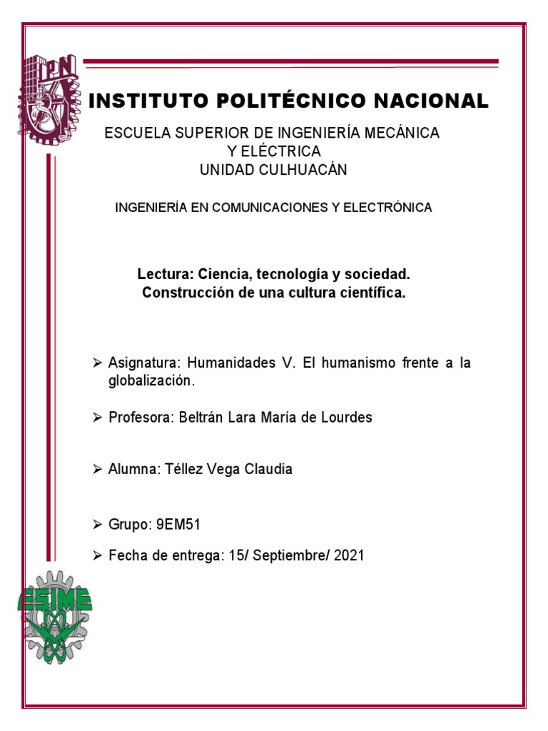 Lectura Ciencia, Tecnología y Sociedad | PDF | Sociedad | Conocimiento