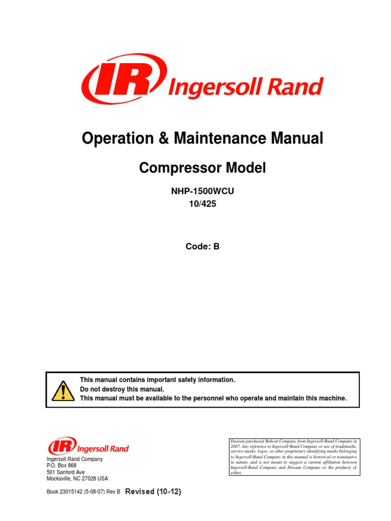 Ingersoll Rand Intellisys | PDF | Valve | Engines