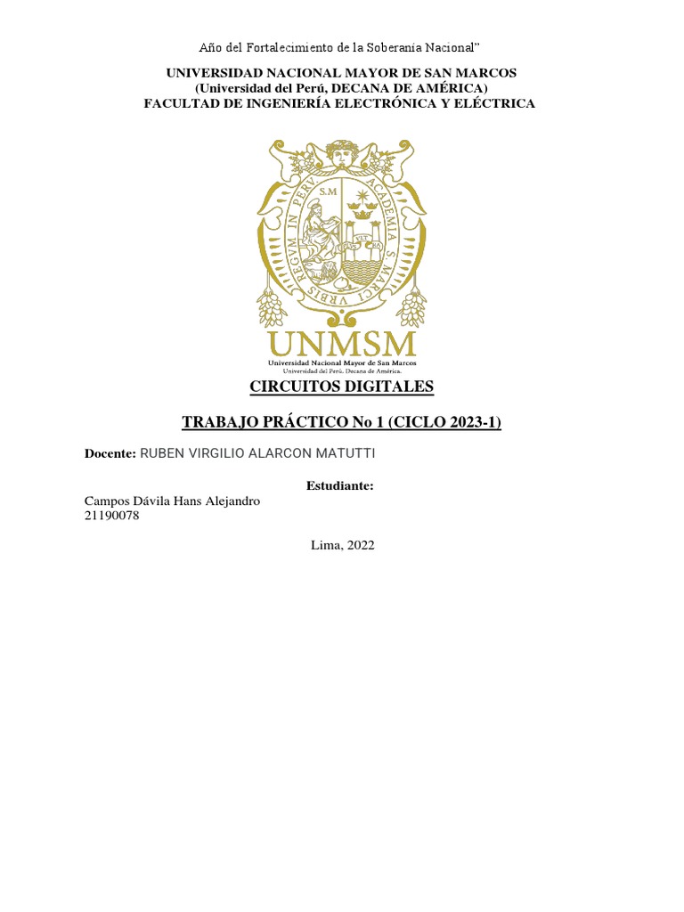 Trab-Pract-N1 18 | PDF | Puerta lógica | Álgebra de Boole