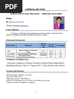 Teacher Biodata Format Example | PDF | Teachers | Behavior Modification