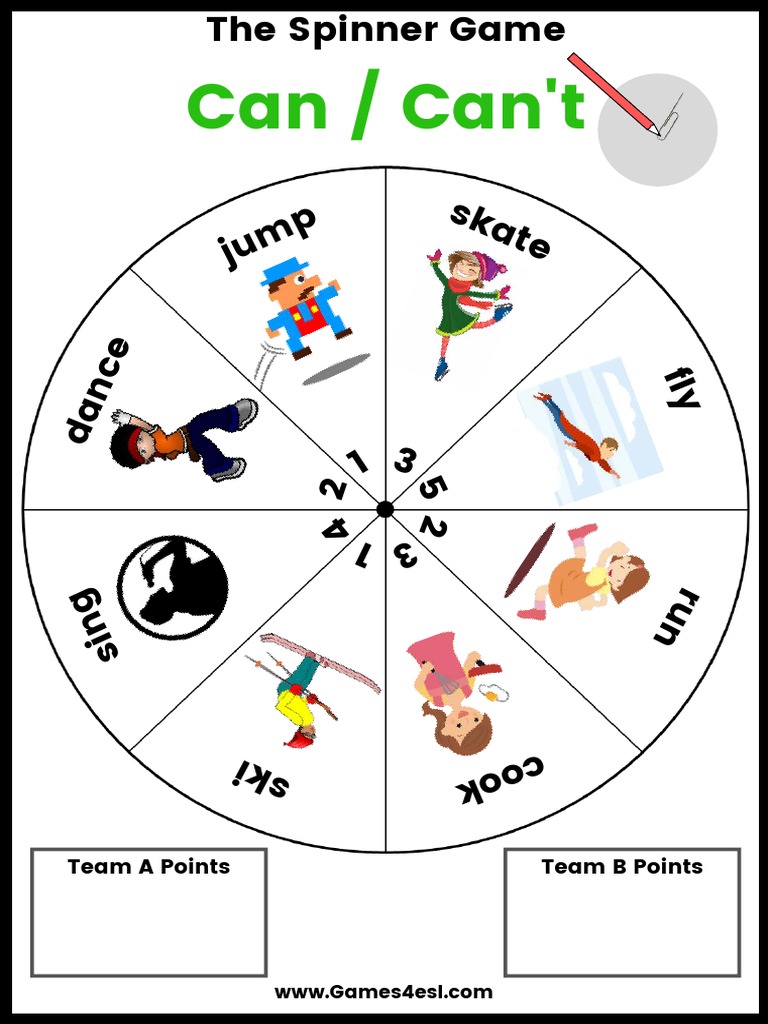 Can Cant Board Game The Spinner Game | PDF