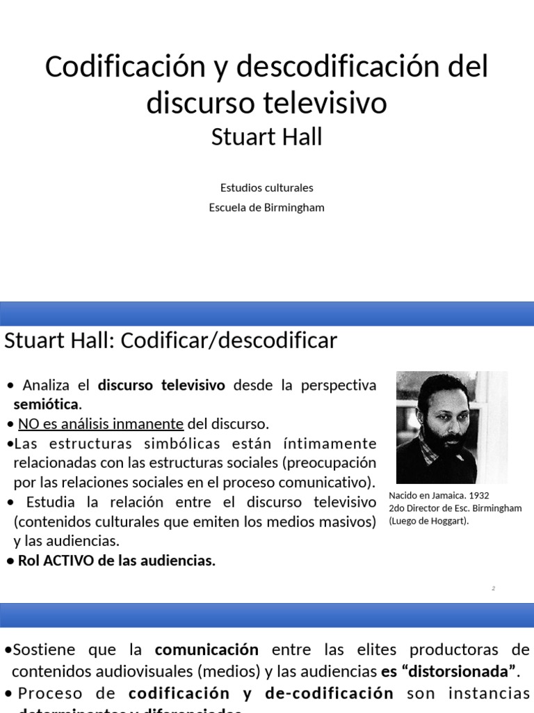Clase 3 - Hall - Codificar - Decodificar | PDF