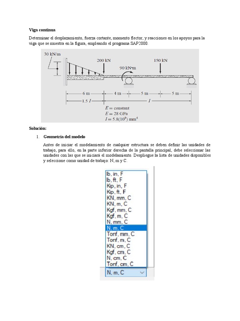 Tutorial Vigas 2D Sap2000 | PDF | Informática