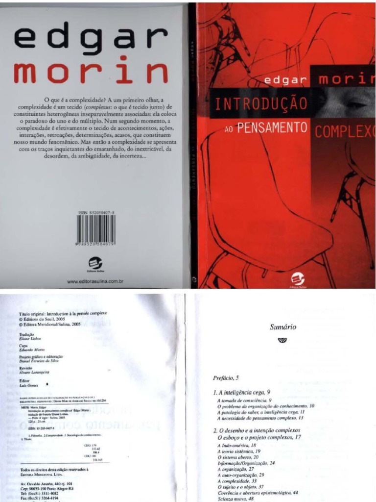 LIVRO Edgar Morin - Introdução ao Pensamento Complexo | PDF LIVRO Edgar Morin - Introdução ao Pensamento Complexo | PDF