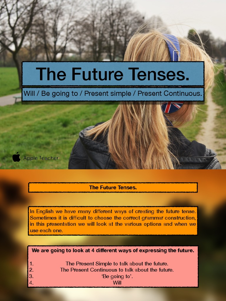 Future Tenses Keynote in PDF Format | PDF | Grammatical Tense