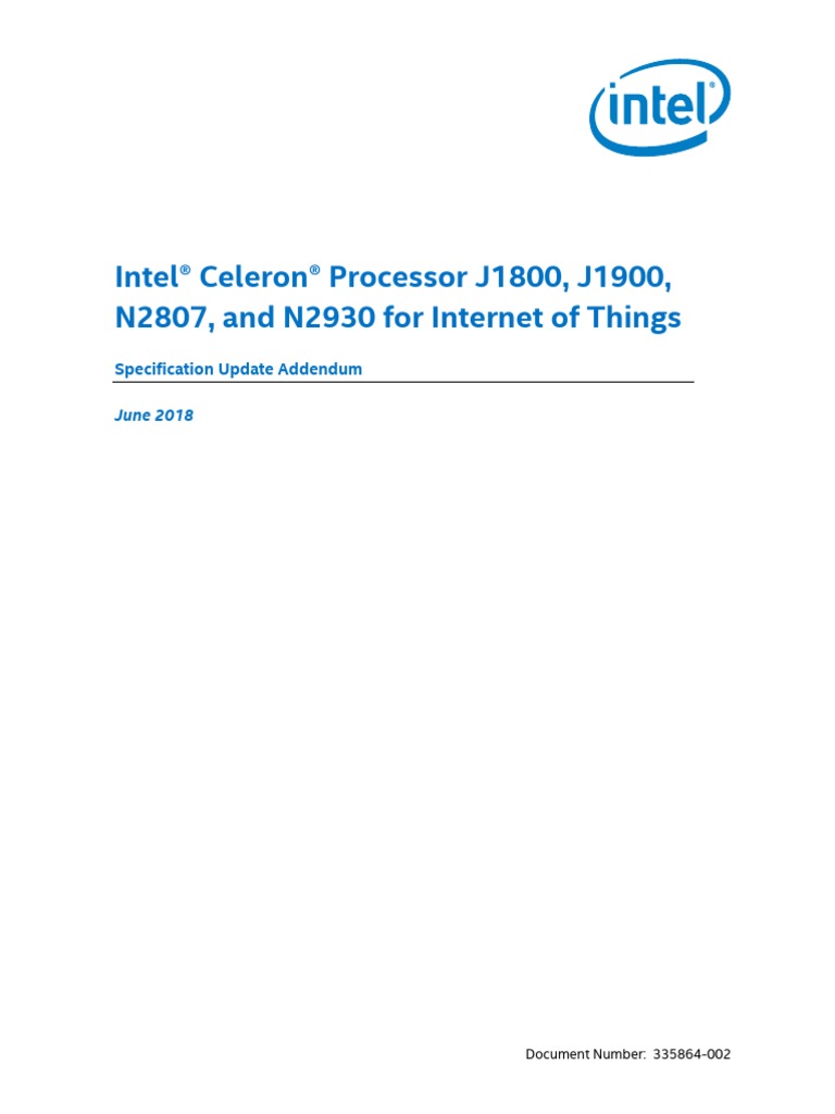 Celeron j1900 n2807 n2930 Iot Su Addendum | PDF | Computer Engineering ...