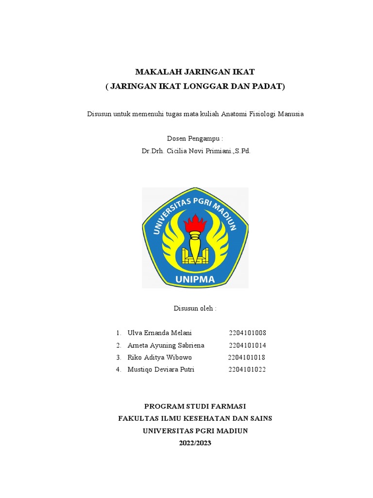 Jaringan Ikat Padat Dan Jaringan Ikat Longgar | PDF | Kesehatan ...