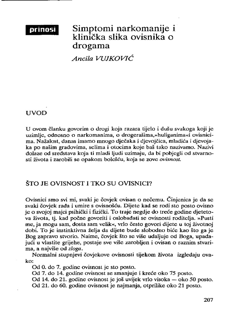 2.5_A. VUJKOVIC, Simptomi narkomanije i klinicka slika | PDF