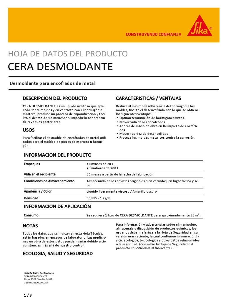 Cera Desmoldante | PDF