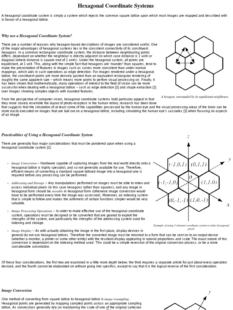 Hex | PDF | Lattice (Group) | Cartesian Coordinate System