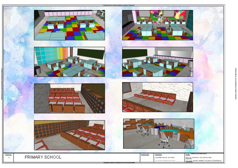 3D Views of Primary School Design | PDF