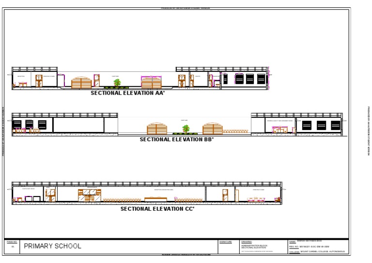 School Building Floor Plan and Elevations | PDF