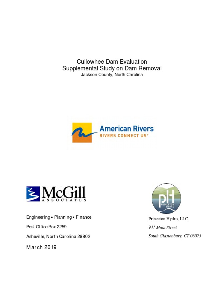 2019 Cullowhee Dam Report - WCU TWSA Comments C | PDF | Dam | River