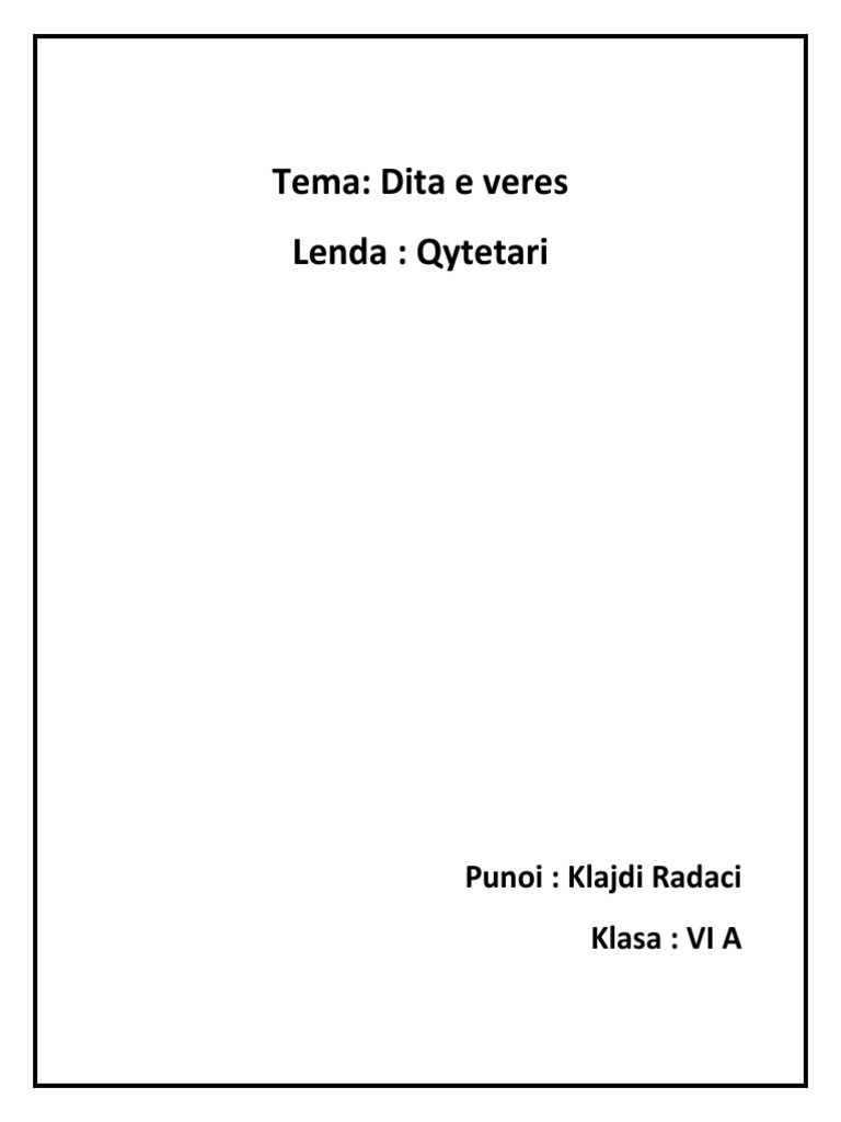 Dita e Veres | PDF